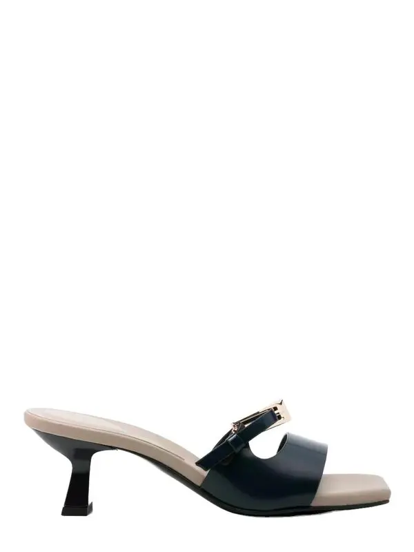 DONNARÌ Buckle-fastening Leather Sandals - Blue