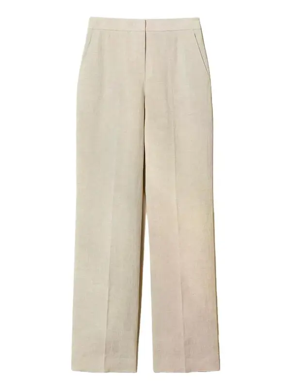 TWINSET Linen Tailored Trousers - Neutrals