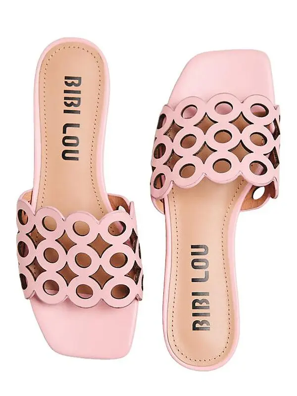 BIBI LOU Cutout Slide Sandals - Pink