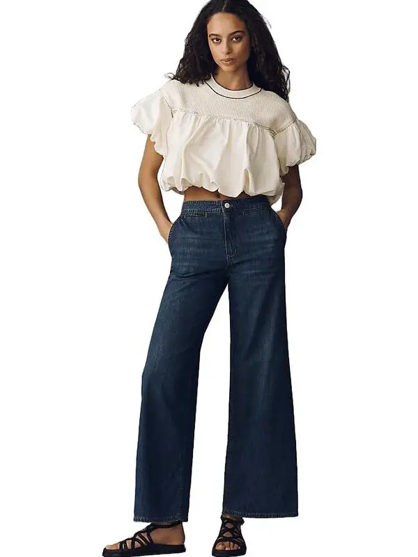 PILCRO Erie Mid-rise Wide-leg Jeans - Dabruzzo