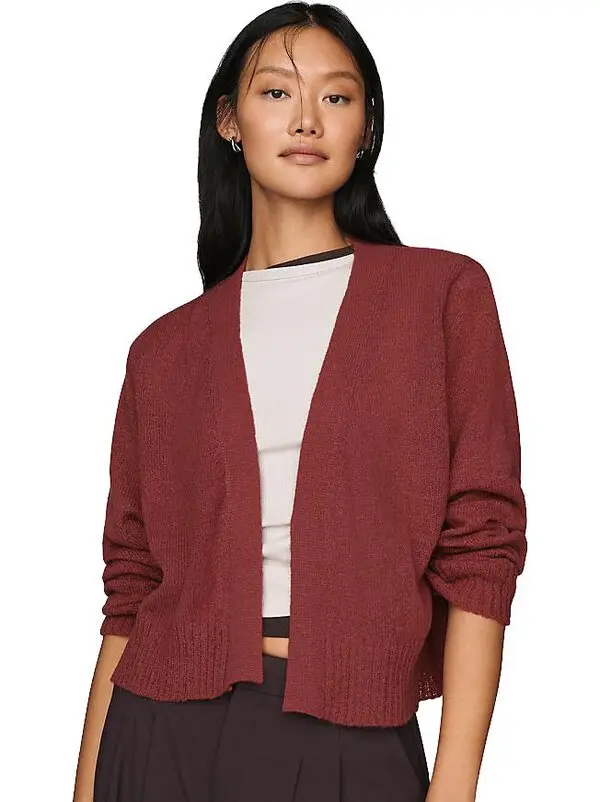 Anthropologie Open Cardigan Sweater - Raspberry