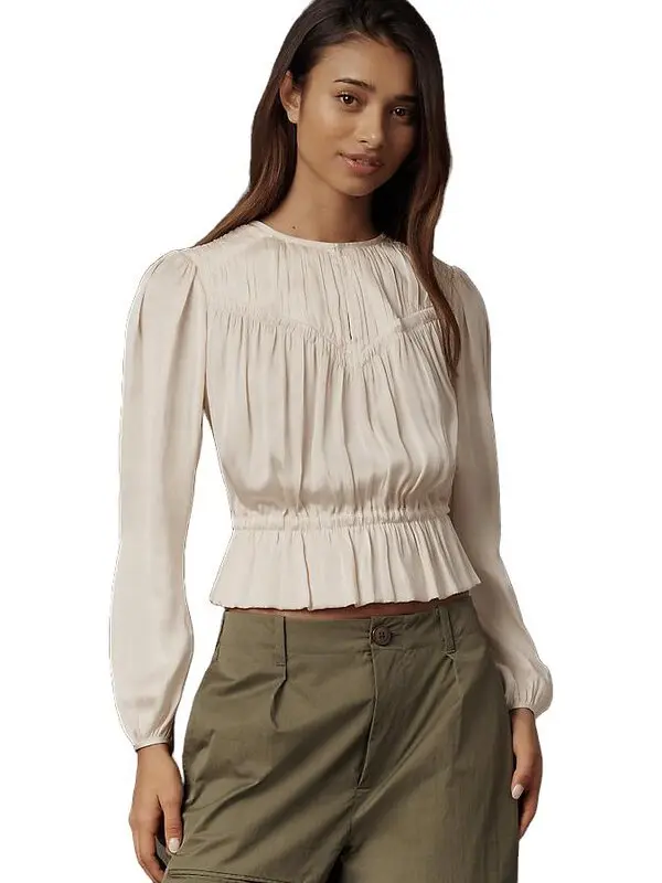 Paige Gansevoort Pleated Blouse - Ivory