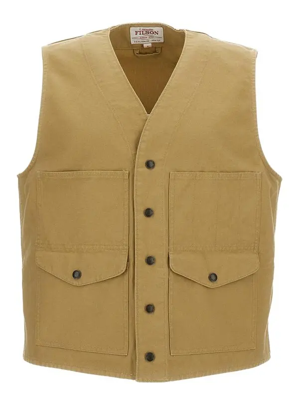 Filson Cotton Sports Vest - Brown