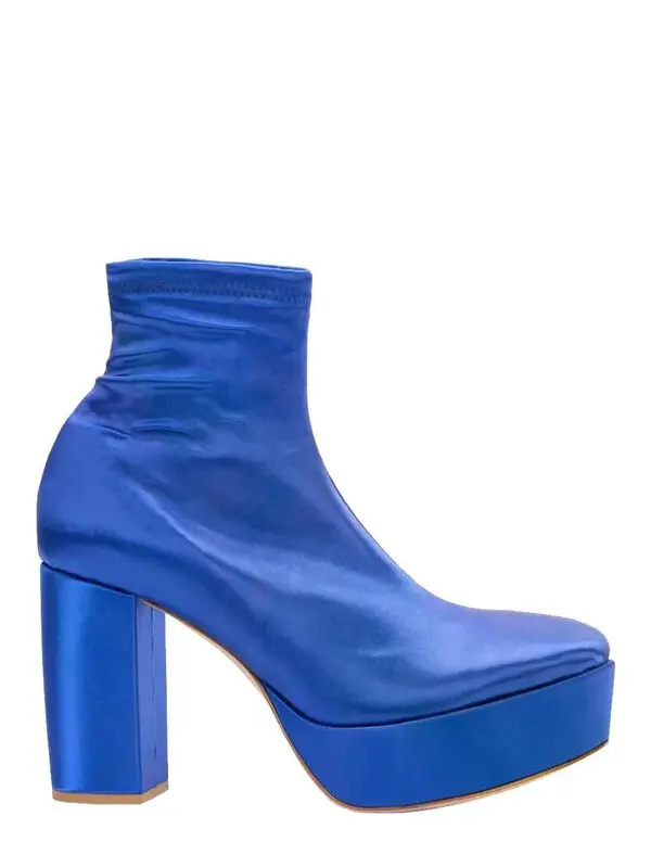 Red Valentino Platform Block Heel Boots - Blue