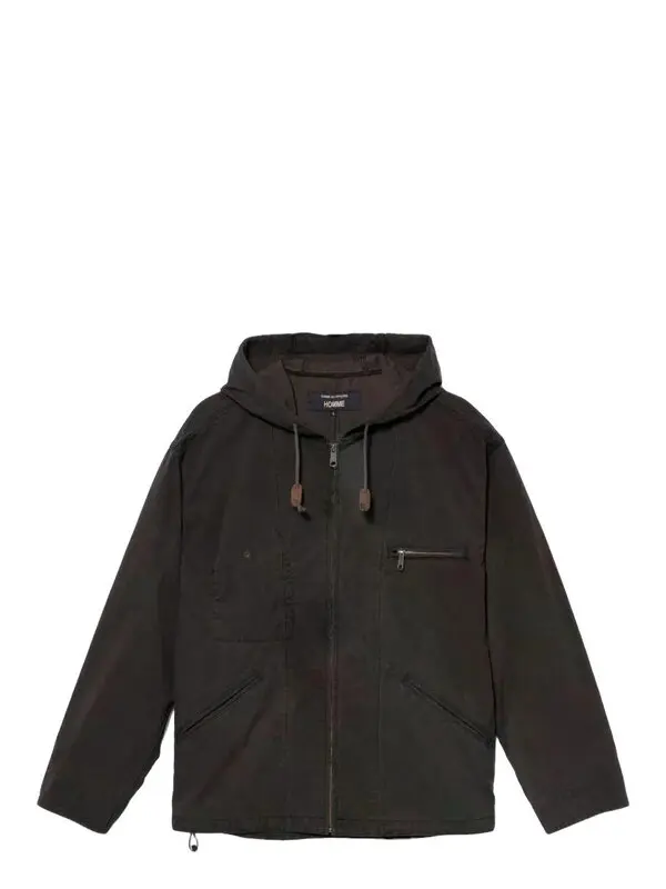 Comme Des Garçons Washed Hooded Jacket - Brown