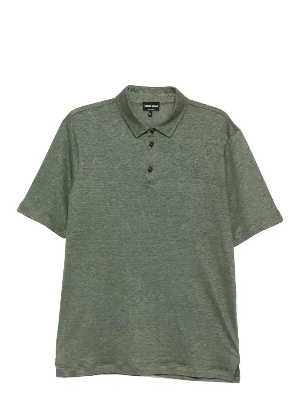 Giorgio Armani Buttoned Polo Shirt - Green