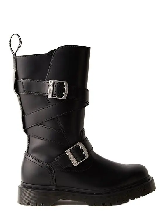 Dr. Martens Anistone Hi Strap Boots - Black