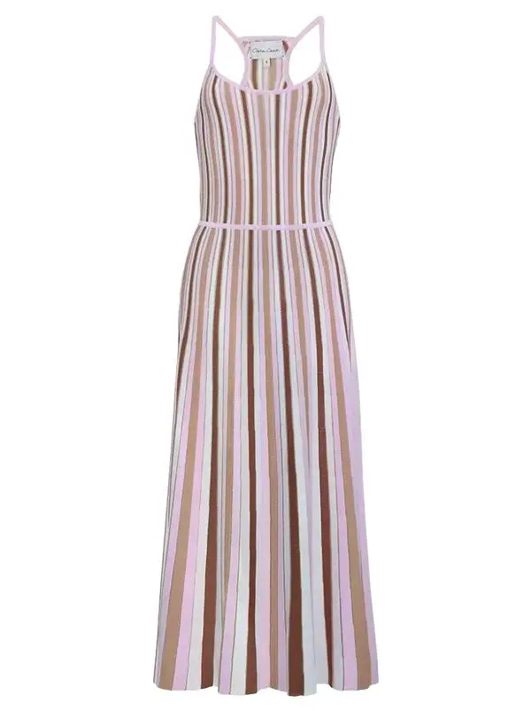 Cara Cara Margie Striped Midi Dress - Pink