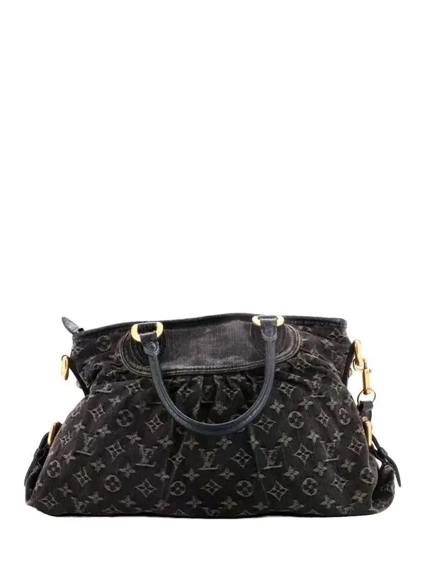 LOUIS VUITTON Neo Cabby Handbag Denim Mm Tote - Black