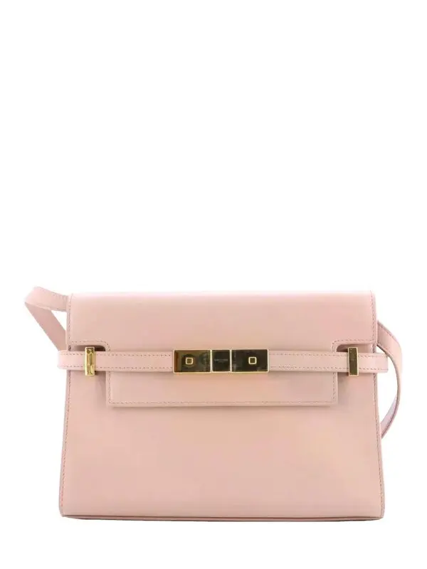Saint Laurent Manhattan Leather Small Shoulder Bag - Neutrals