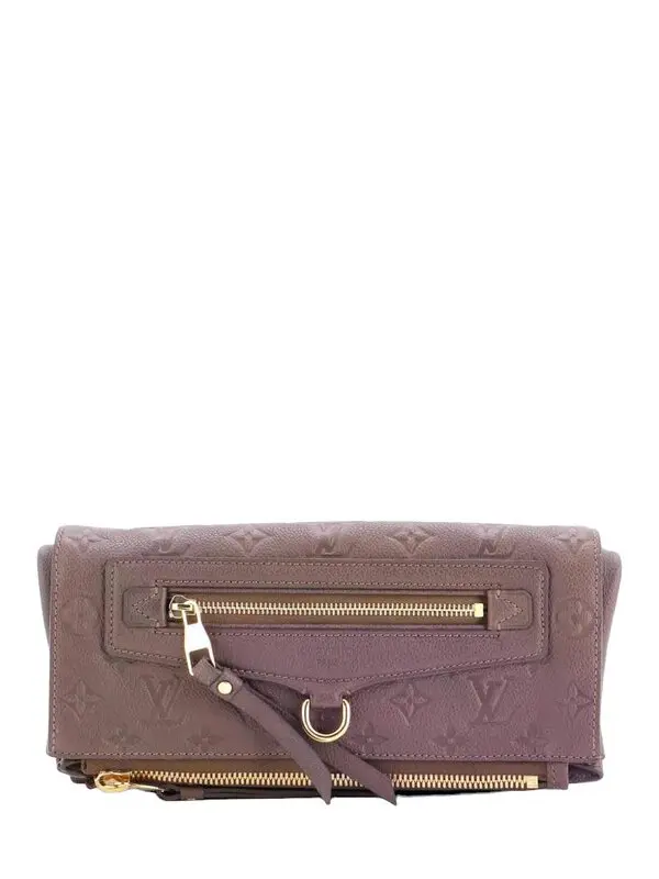 LOUIS VUITTON Pétillante Monogram Empreinte Leather Clutch Bag - Brown