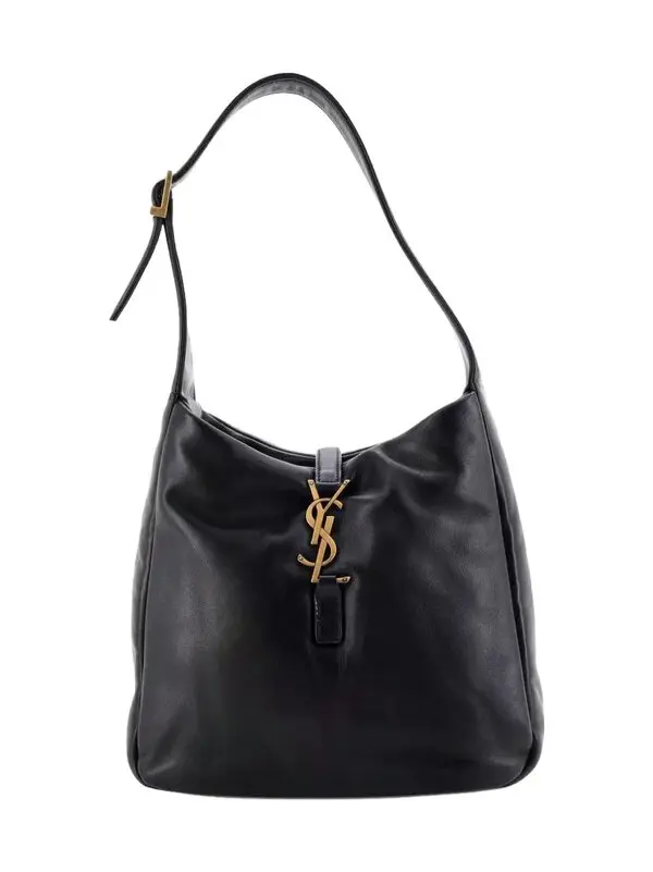 Saint Laurent Le 5 A 7 Supple Leather Small Hobo Bag - Black