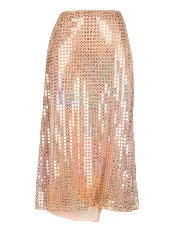 Fabiana Filippi Sequined Asymmetric Skirt - Neutrals