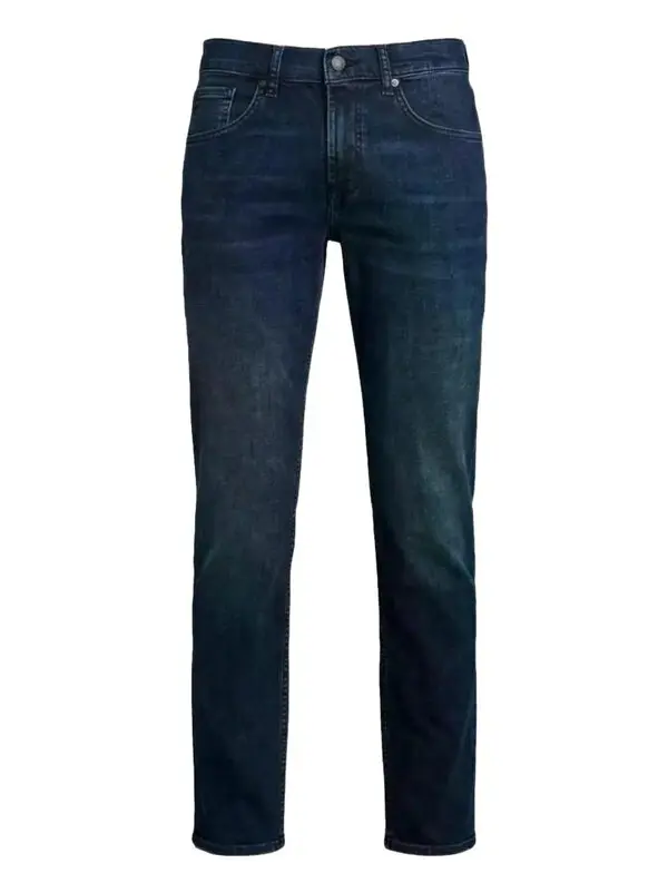 7 For All Mankind Whiskering-effect Jeans - Blue