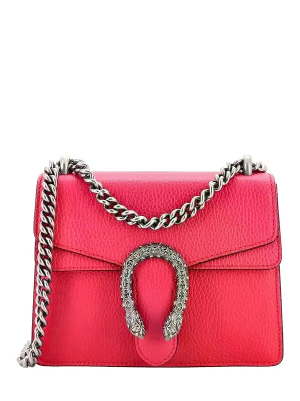Gucci Dionysus Leather Mini Crossbody Bag - Pink