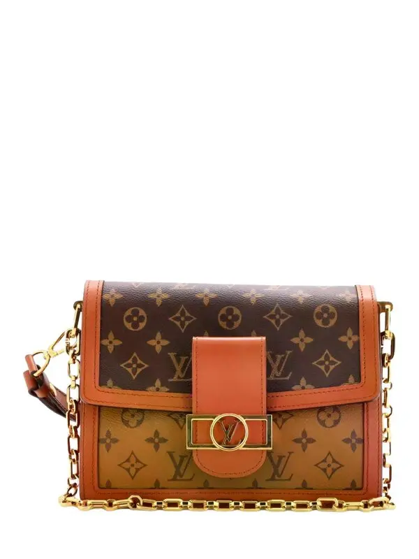 LOUIS VUITTON Dauphine Reverse Monogram Canvas Mm Shoulder Bag - Brown