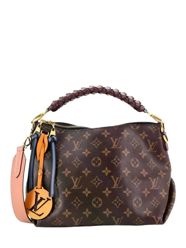 LOUIS VUITTON Braided Handle Beaubourg Monogram Canvas Mini Hobo Bag - Brown