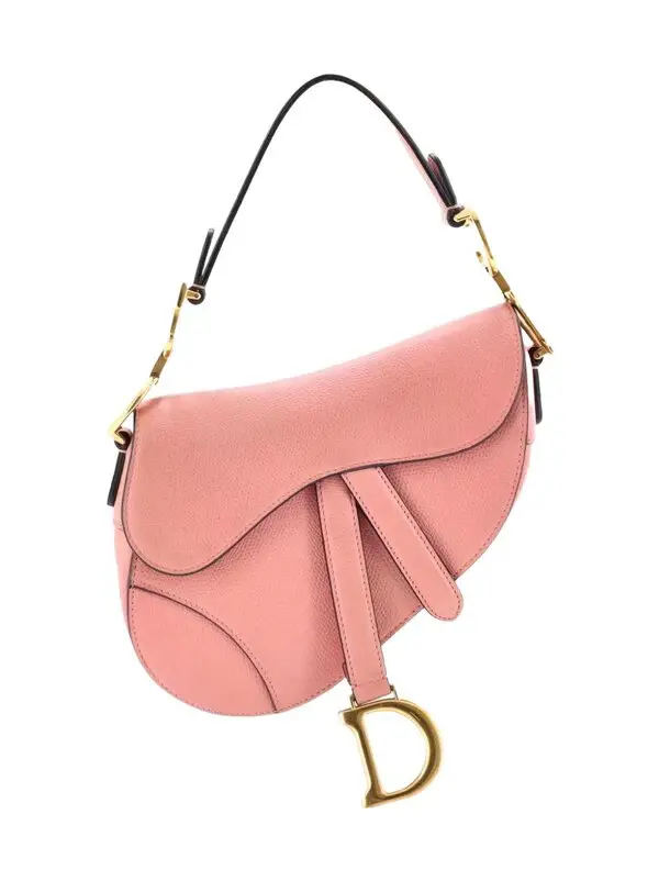 Dior Saddle Leather Mini Shoulder Bag - Pink