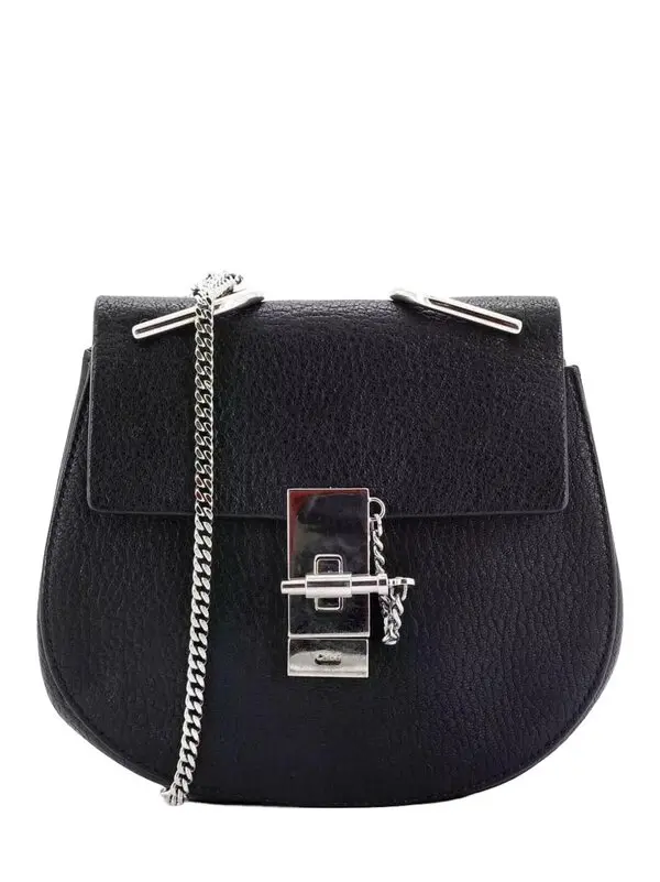 Chloé Drew Leather Mini Crossbody Bag - Black