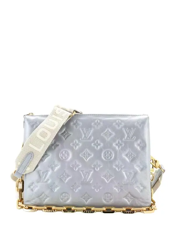 LOUIS VUITTON Coussin Pm Monogram Embossed Lambskin Crossbody Bag - Metallic