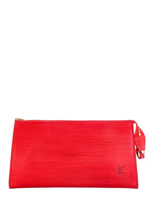 LOUIS VUITTON Pochette Accessoires Epi Leather Clutch Bag - Red