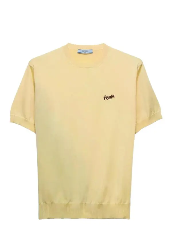 Prada Silk Crew-neck Sweater - Yellow