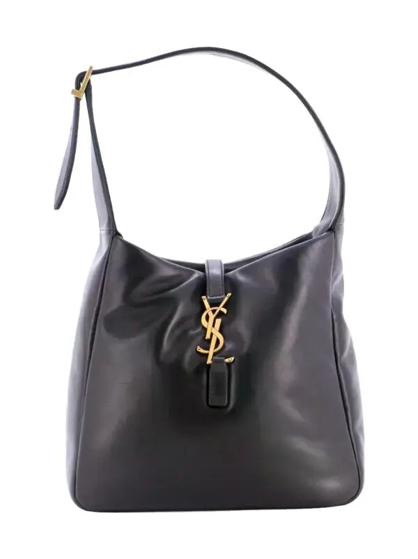 Saint Laurent Le 5 A 7 Supple Leather Small Hobo Bag - Black