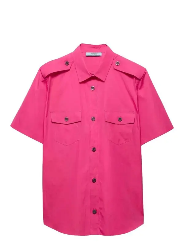 Prada Cotton Poplin Shirt - Pink