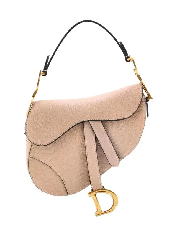 Dior Saddle Handbag Leather Mini Shoulder Bag - Neutrals