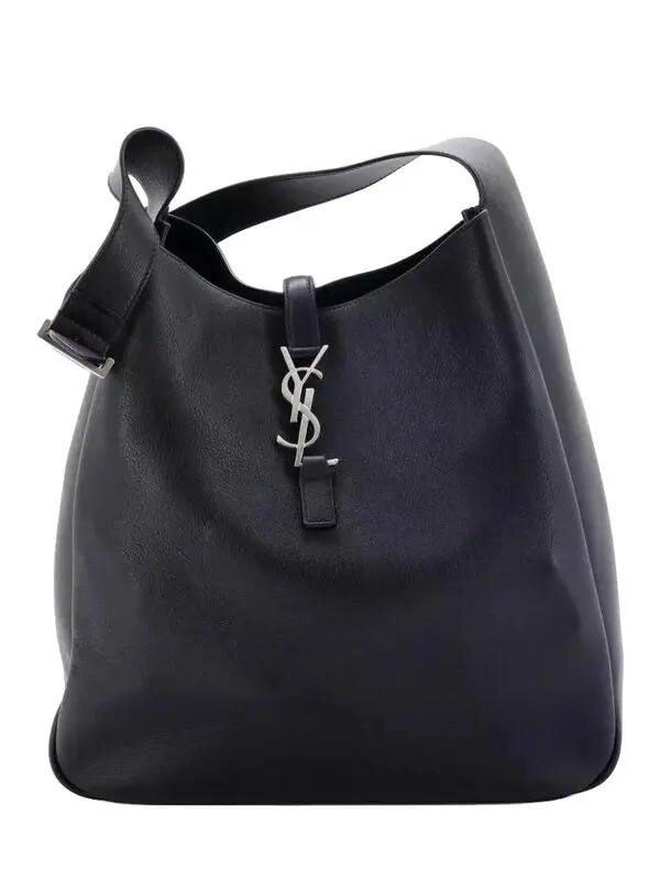Saint Laurent Le 5 A 7 Supple Leather Large Hobo Bag - Black
