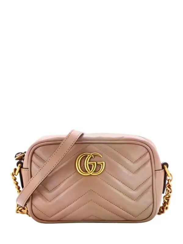 Gucci Gg Marmont Matelassé Leather Mini Crossbody Bag - Neutrals