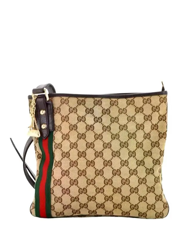 Gucci Jolicoeur Messenger Bag Gg Canvas - Brown