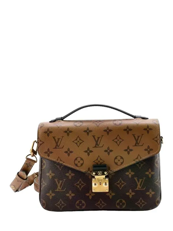 LOUIS VUITTON Pochette Metis Reverse Monogram Canvas Crossbody Bag - Brown