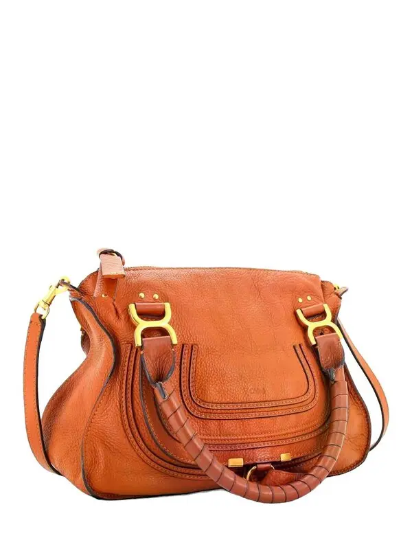 Chloé Marcie Leather Medium Satchel - Brown