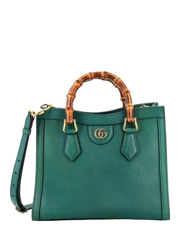 Gucci Diana Small Tote Bag With Bamboo Handle - Green