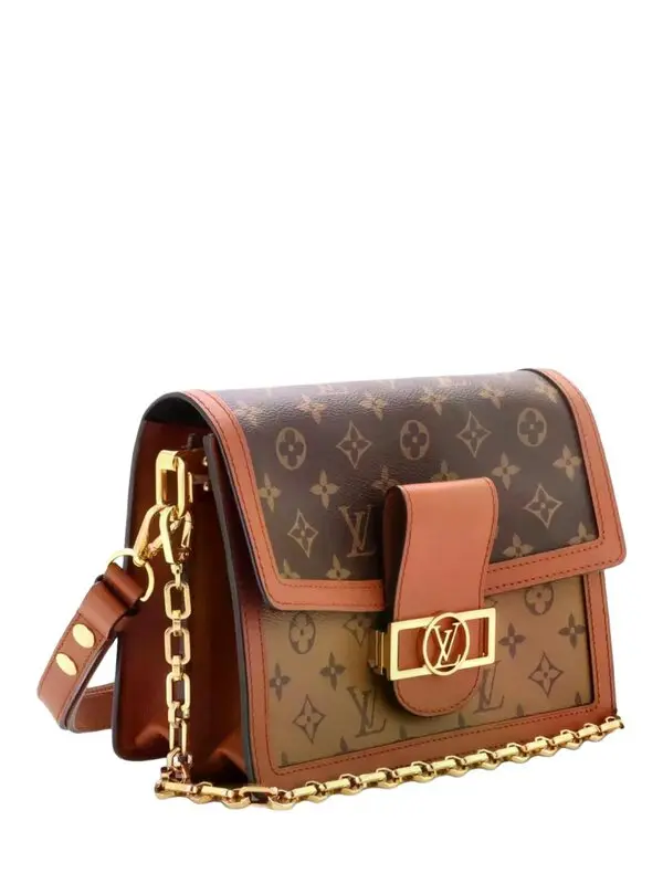 LOUIS VUITTON Dauphine Reverse Monogram Canvas Mm Shoulder Bag - Brown