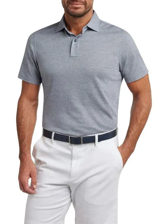 David Donahue Connery Cotton Polo - Navy