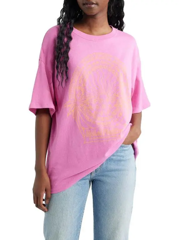Rip Curl Hotel Malibu Heritage Graphic T-shirt - Pink