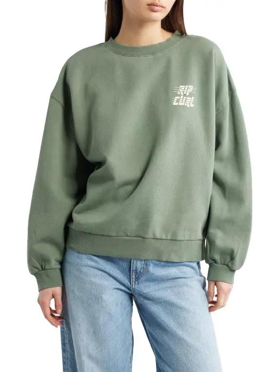 Rip Curl Crewneck Sweatshirt - Washed Green