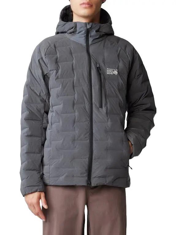 Mountain Hardwear Stretchdown™ 700-fill-power Down Hooded Jacket - Volcanic Heather