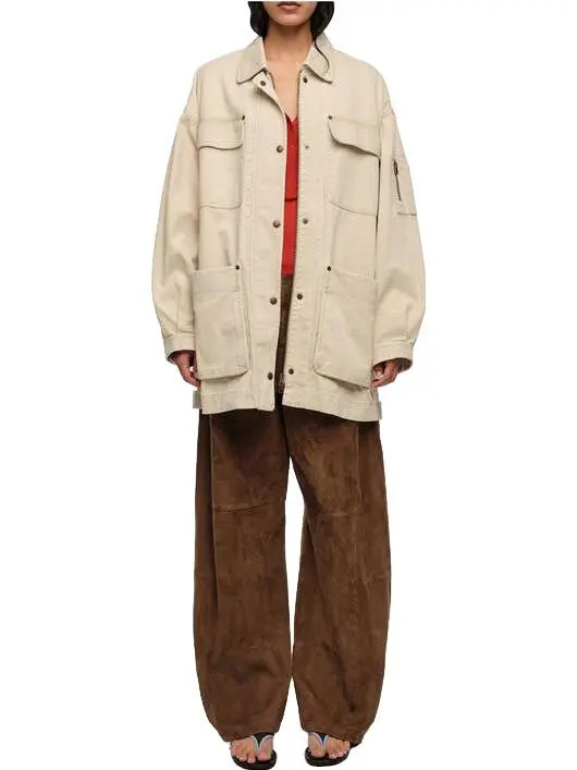 Bimba Y Lola Multi-pocket Cotton-blend Jacket - Off White