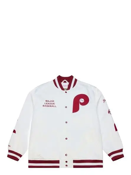 Mitchell & Ness Philadelphia Phillies Cooperstown Collection Arctic Lightweight Satin Full-snap Jacket By - White