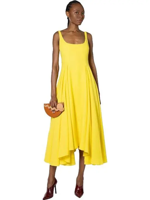 ROKSANDA Awn Crepe Midi Dress - Jaune