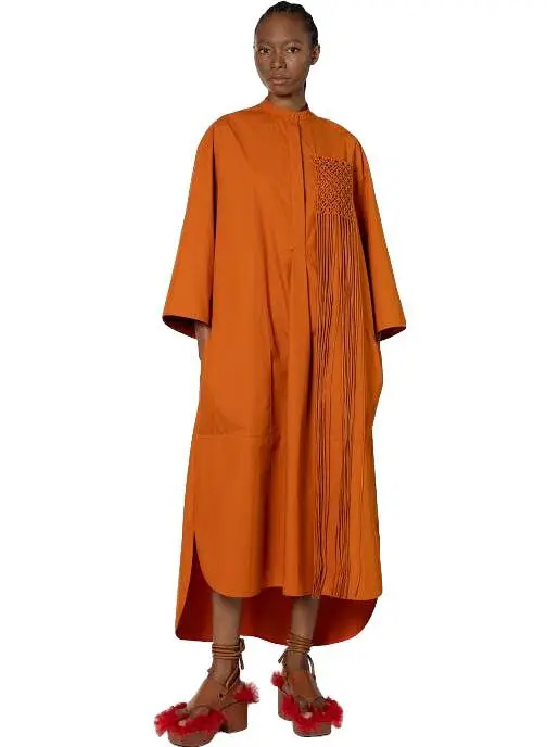 ROKSANDA Poska Cotton Shirt Dress - Cinnamon