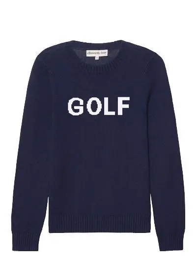 ELLSWORTH + IVEY Classic Golf Crewneck - Navy/ivory