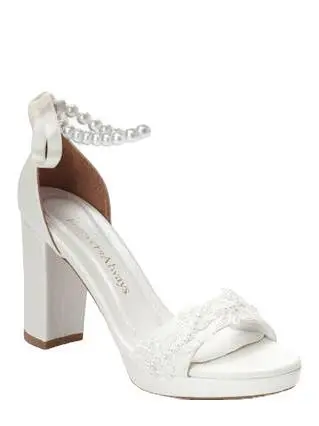 FOREVER & ALWAYS SHOES Delphina Pearl Bridal Heel - Ivory