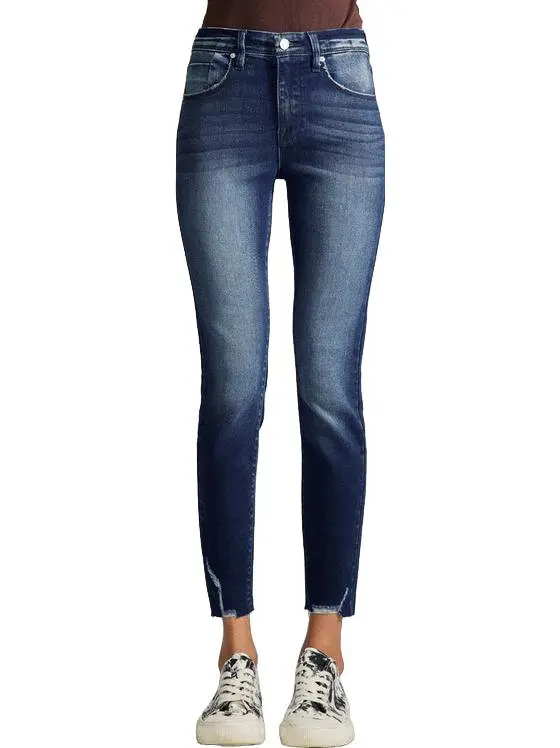 KANCAN High-rise Ankle Skinny Jeans - Dark Wash