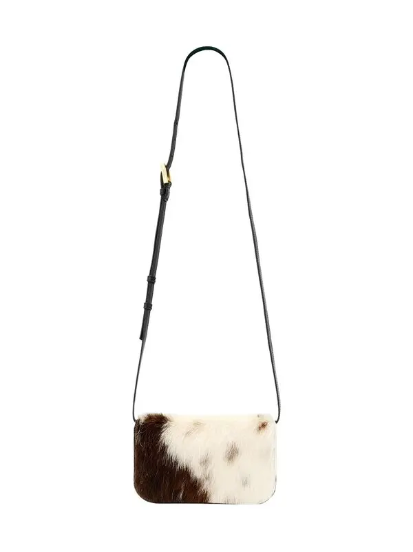 ALLSAINTS Maeve Calf Hair And Leather Crossbody Wallet - Cow Print