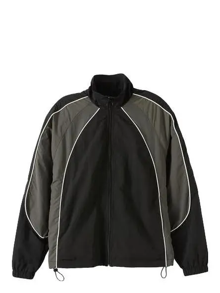 COTTON ON Paneled Spray Jacket - Black  Grey