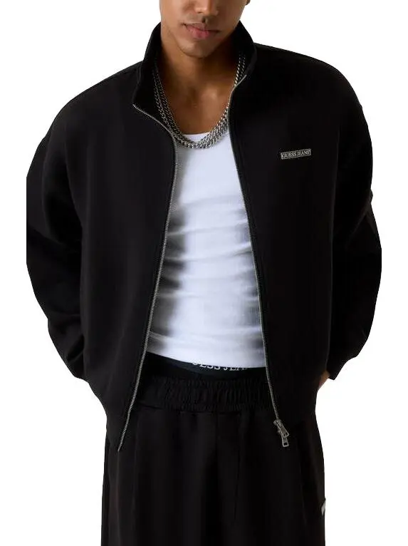 Guess Scuba Knit Cropped Jacket - Black